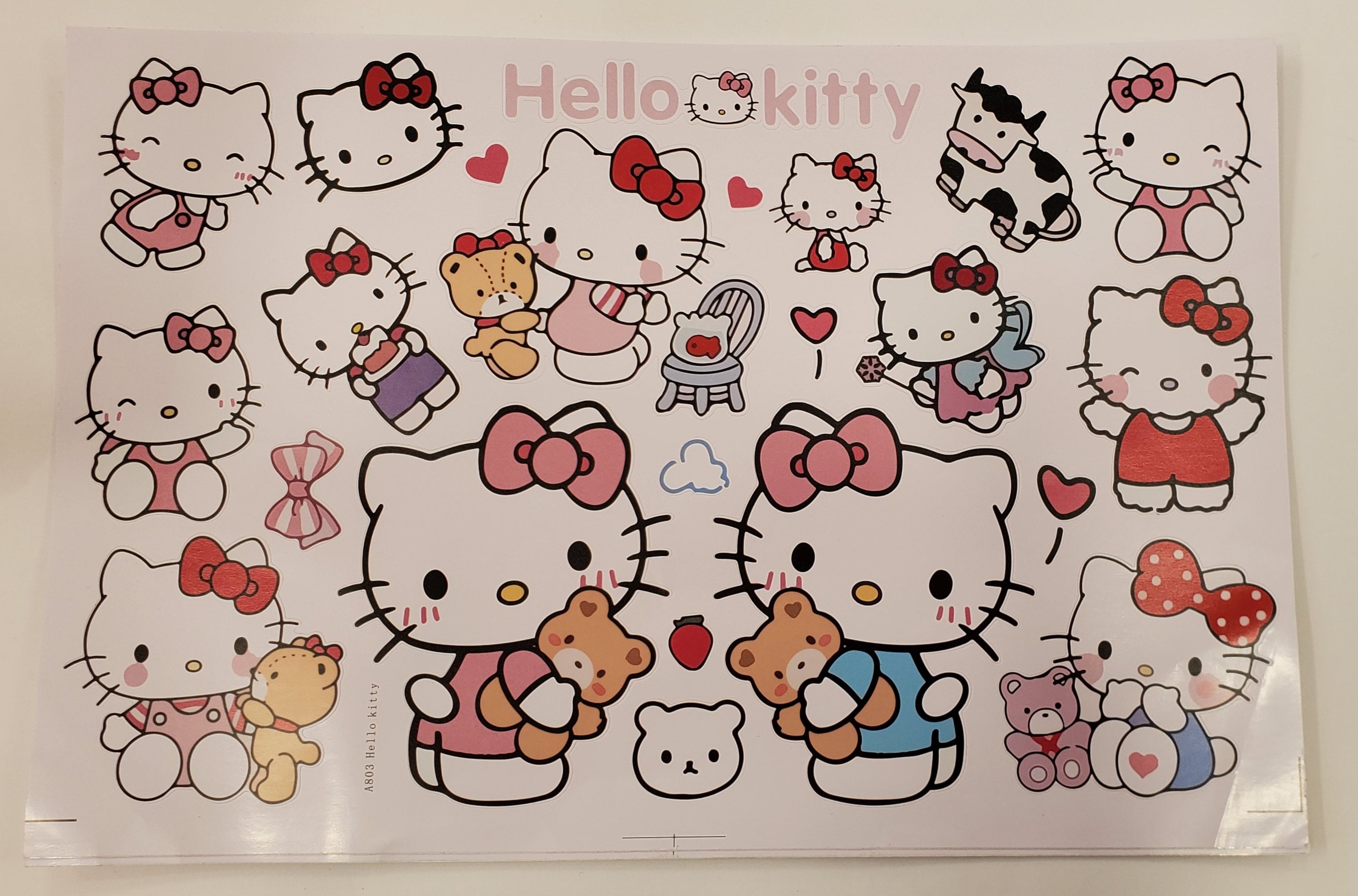 Hello Kitty Sticker A4size – Britkong Shop